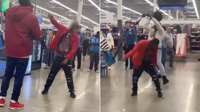 Shock Video: Knife-Wielding Suspect Taken Down by Bystanders at Walmart
